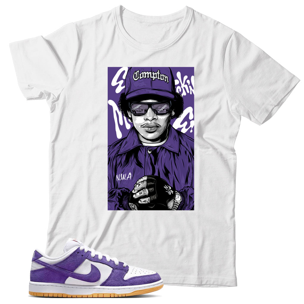 Eazy T-Shirt Match Nike Dunk Low Pro ISO Orange Label Court Purple ...