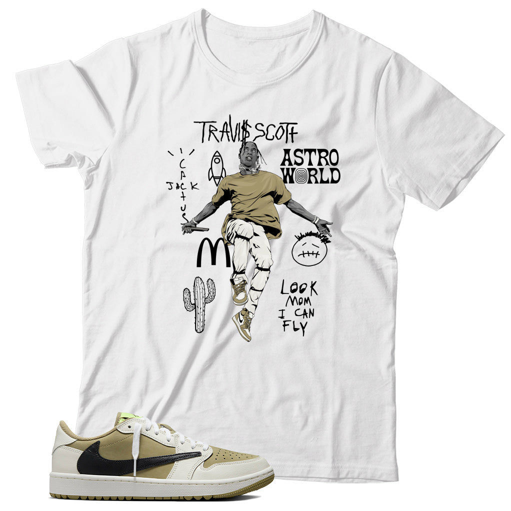 Travis Scott x Air Jordan 1 Low Golf Collection - Shirt Match Kicks