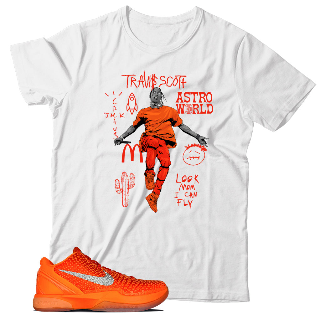 Travis T-Shirt Match Nike Kobe 6 Protro Total Orange – Shirt Match Kicks