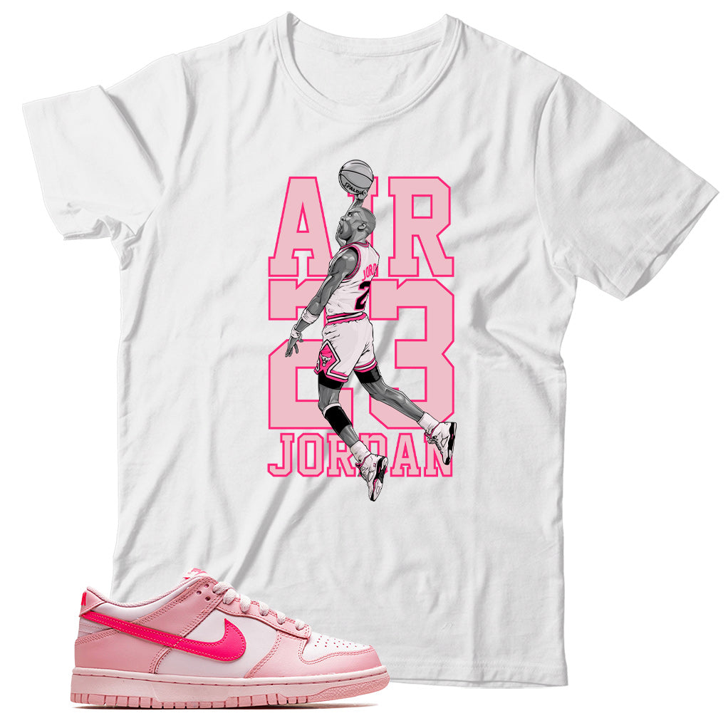 MJ T-Shirt Match Nike Dunk Low Triple Pink – Shirt Match Kicks