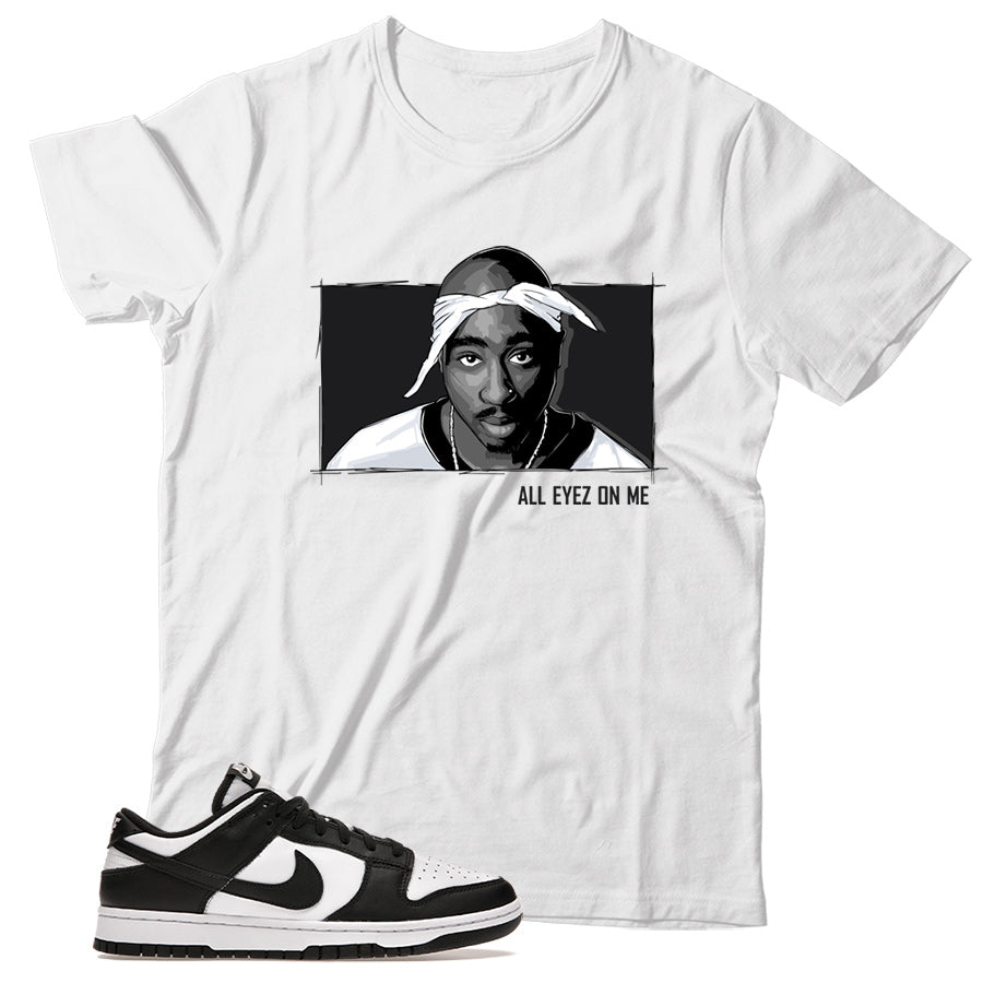 2P T-Shirt Match Nike Dunk Low White Black Panda – Shirt Match Kicks
